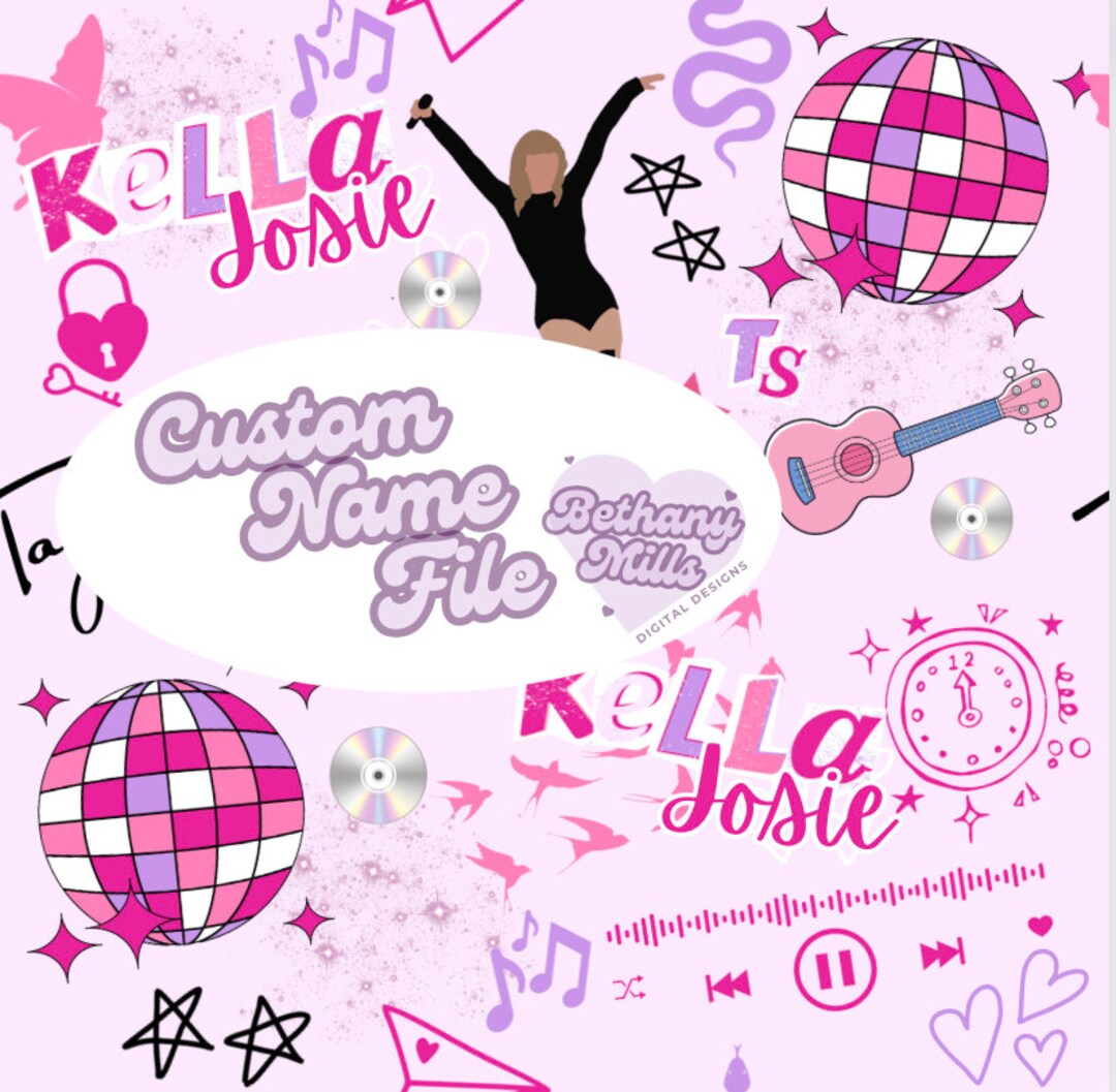 Swiftie Eras Custom Name Seamless File - Digital PNG - Etsy