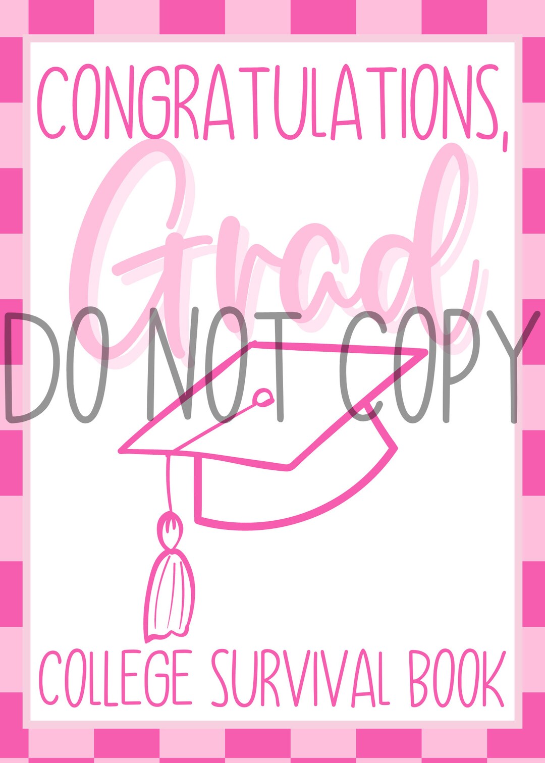 PINK Senior Graduation Printable Gift College Gift Cards High School ...