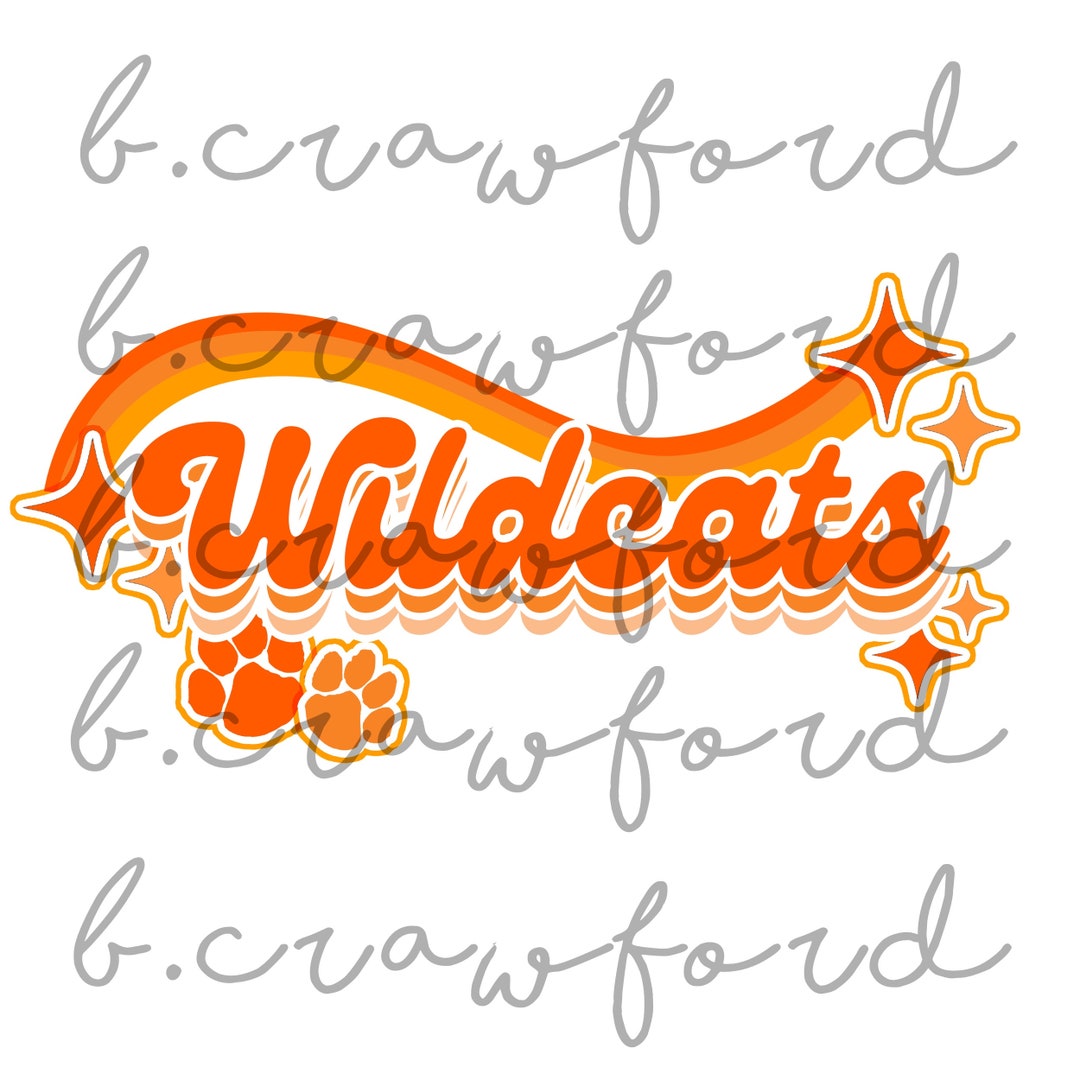 Wildcats Retro Sublimation Design - 300 DPI - Etsy