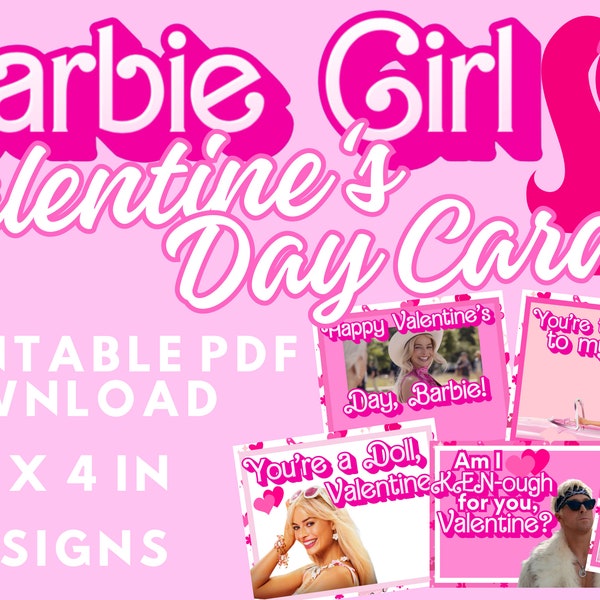 Barbie Valentine Cards - Etsy