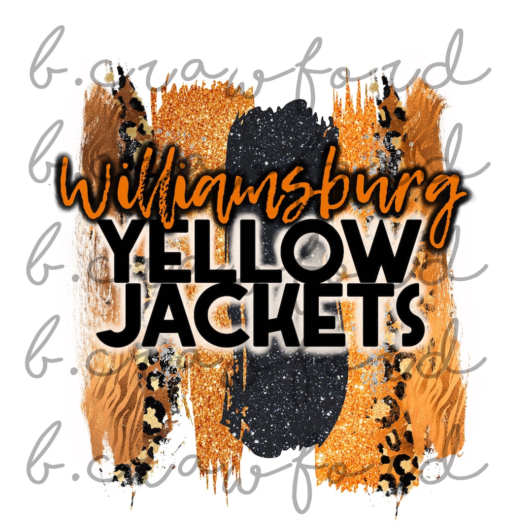 Williamsburg Yellow Jackets Sublimation Design - 300 DPI - Etsy