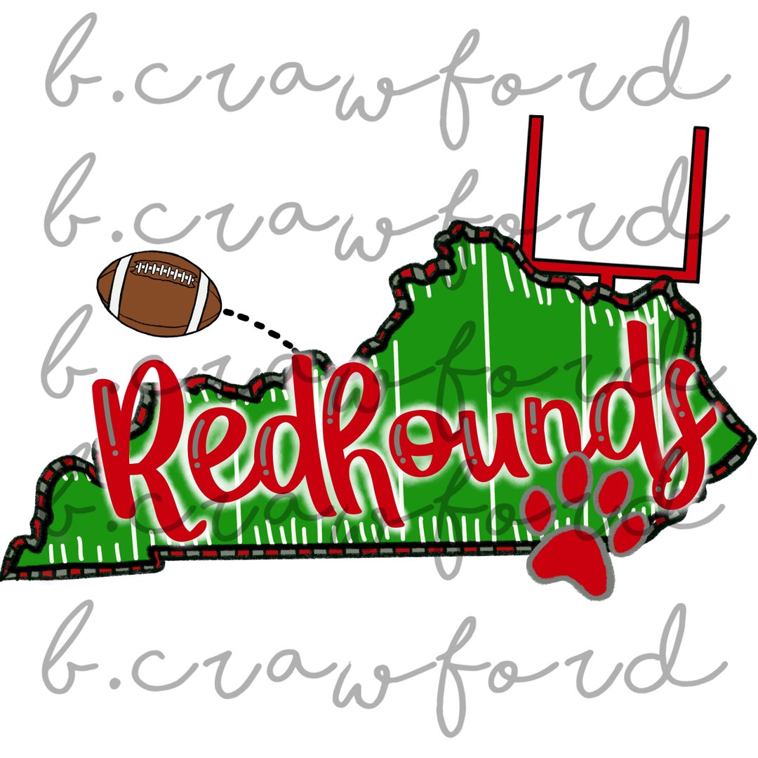 Redhounds Football Kentucky State Sublimation Design - 300 DPI - Etsy.de