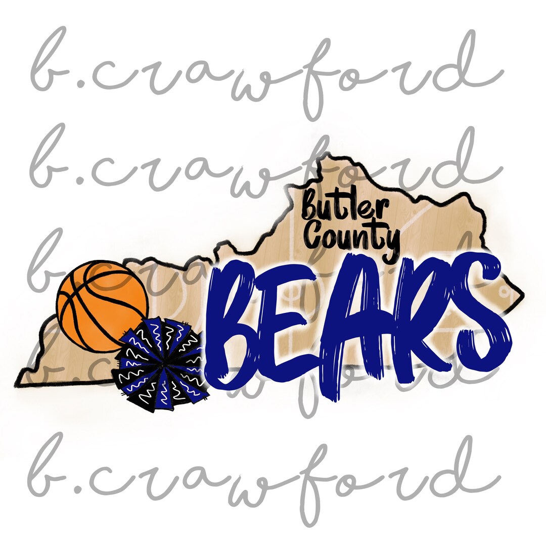 Butler County Bears Kentucky Basketball Sublimation Design- 300 DPI - Etsy