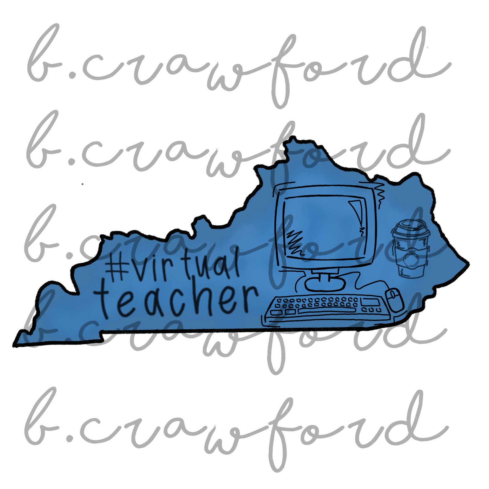 Kentucky Virtual Teacher Distance Learning Sublimation Design - Etsy