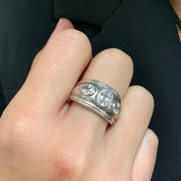 Vintage Sterling Silver Ring - Etsy