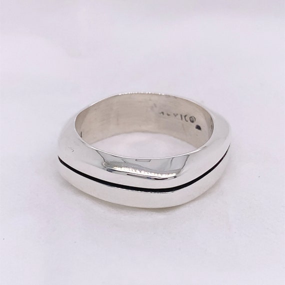 Solid Sterling Silver Band - Gem