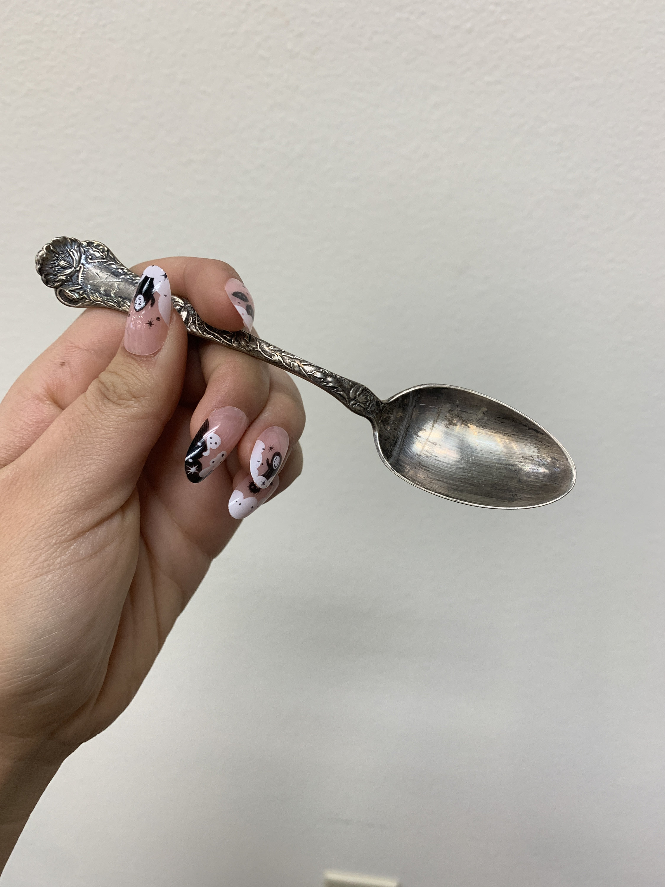 Sterling Silver Hallmarked Lion Anchor Monogram Poppy Flower Tea Spoon ...