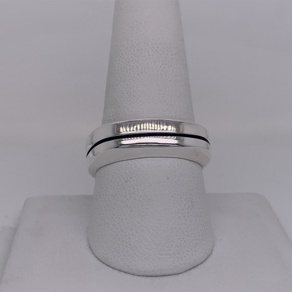 Solid Sterling Silver Band - Gem