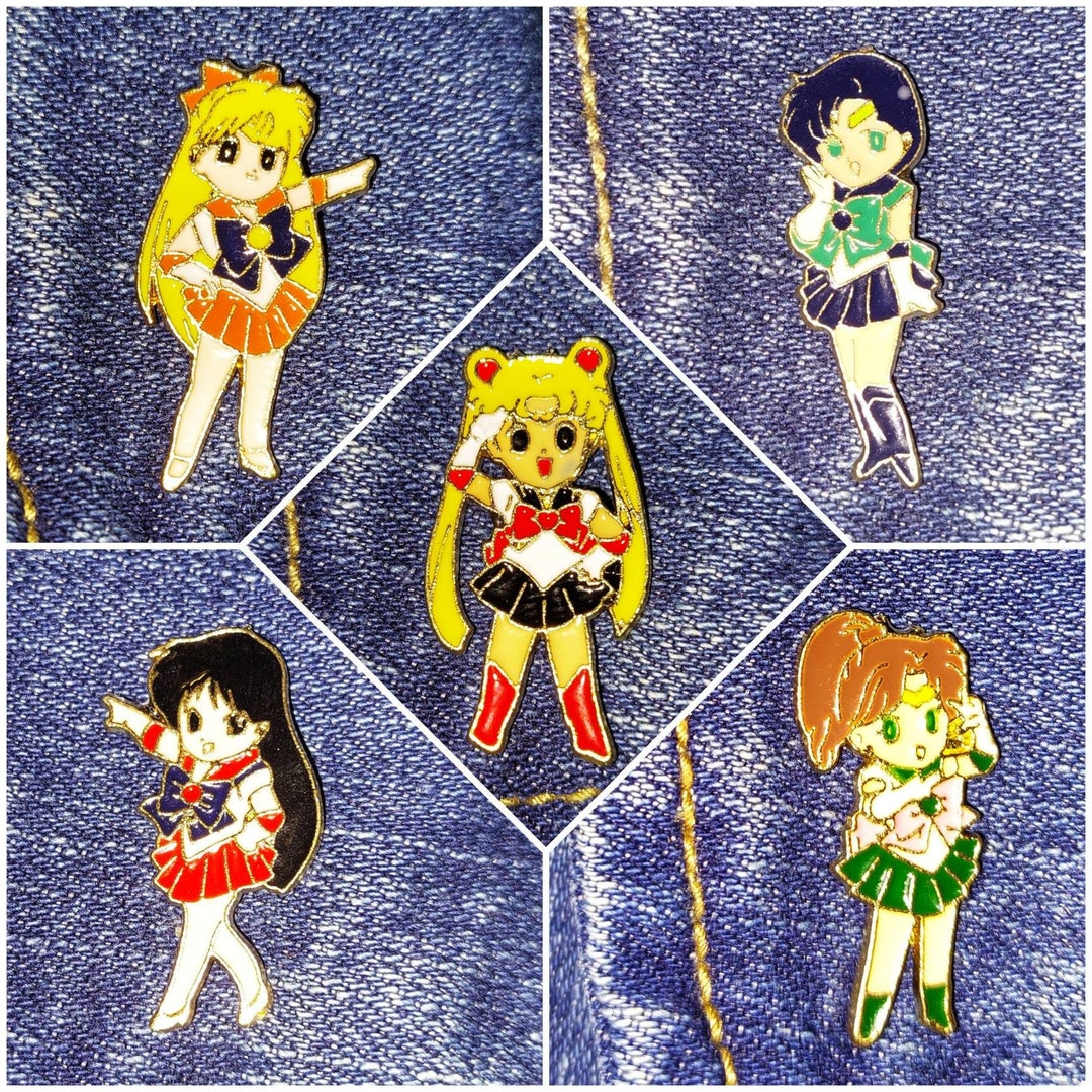 Pin Set - 5 Piece - Enamel Metal Badge Brooch Hat Pin Pins - Super Moon ...