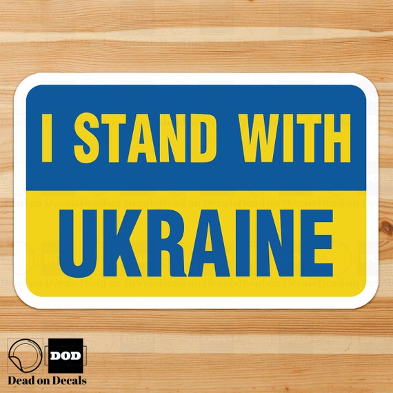 Ukraine Flag Bumper Sticker Decal Die Cut Vinyl Free Etsy