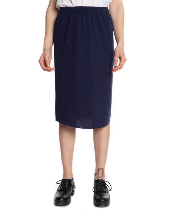 Vintage presidential blue skirt Straight line skirt M… - Gem