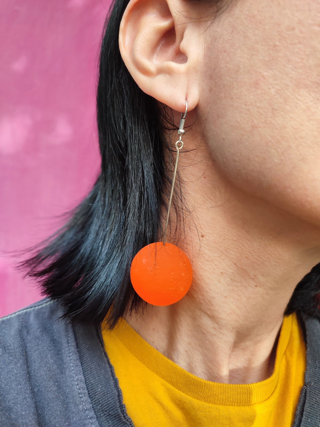 Y2k 90's Bouncy Ball Earrings for Pierced Ears Rubber - Etsy