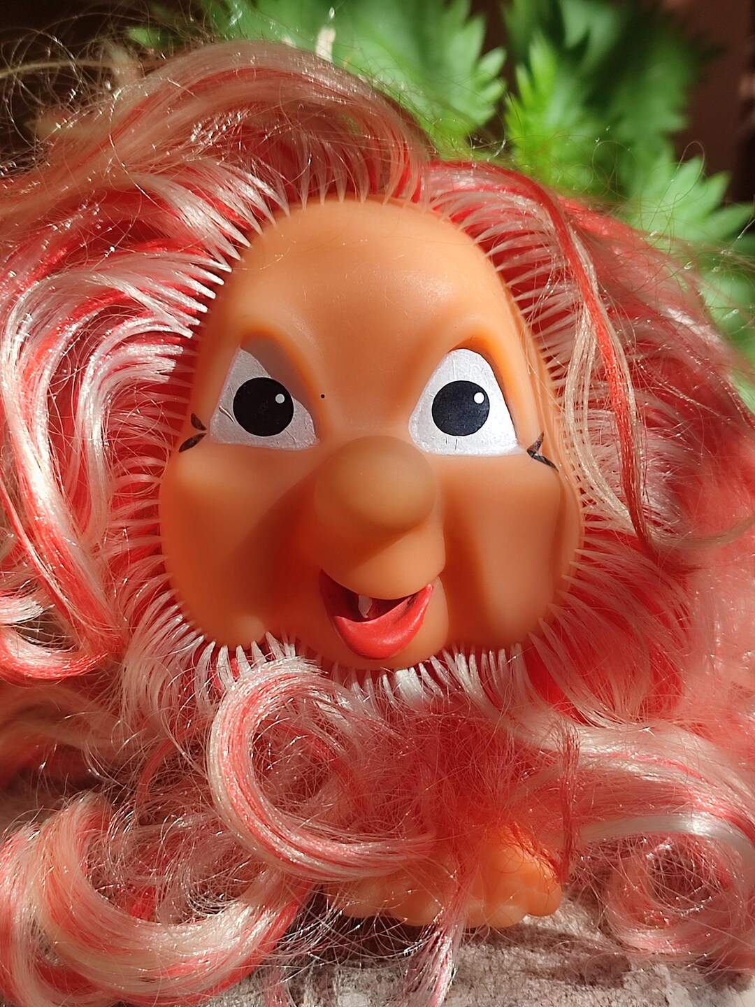 Vintage Rubber Hairy Bearded Troll Doll Retro Fashion Toy for ...