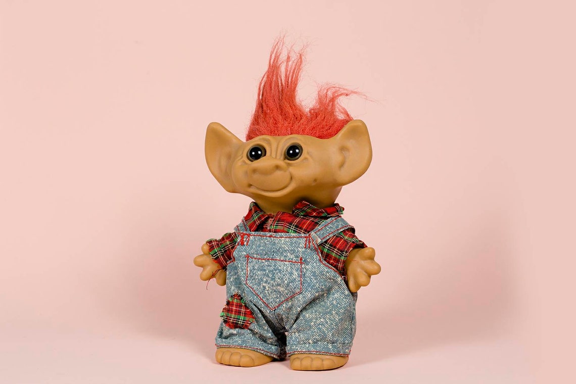 Vintage Large Troll Doll Good Luck Dolls Farmer Doll Magic - Etsy