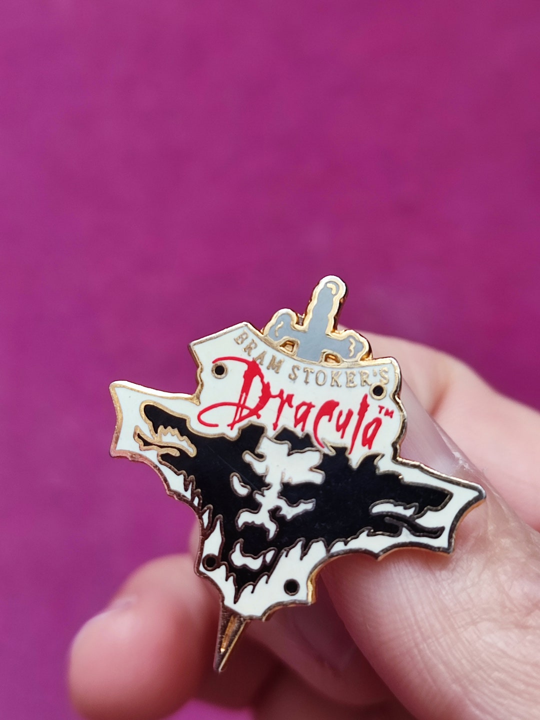 Bram Stockers Dracula Enamel Pin Happy Meal Blood Sucker Pinback Button ...
