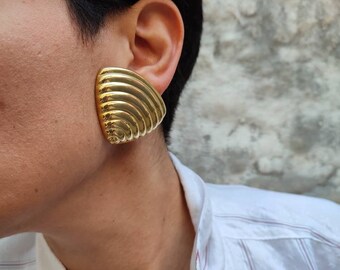90s Gold Earrings - Etsy