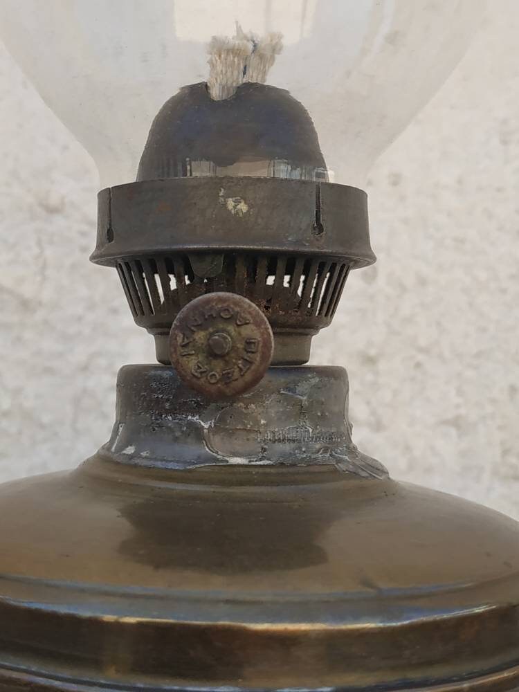 Antique Copper Oil Lamp Greek Oil Lamp Pitsos Greek Company | Etsy
