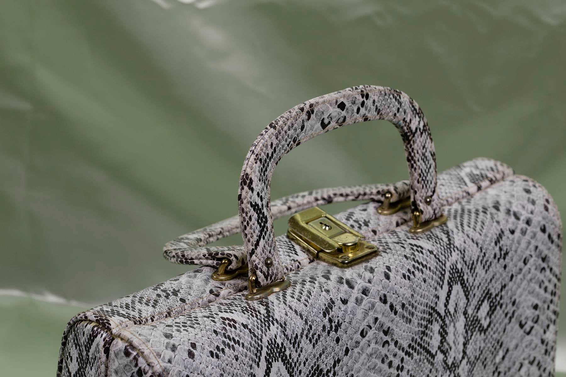 Vintage Faux Leather Bag Faux Snakeskin Hand Bag Faux Reptile - Etsy