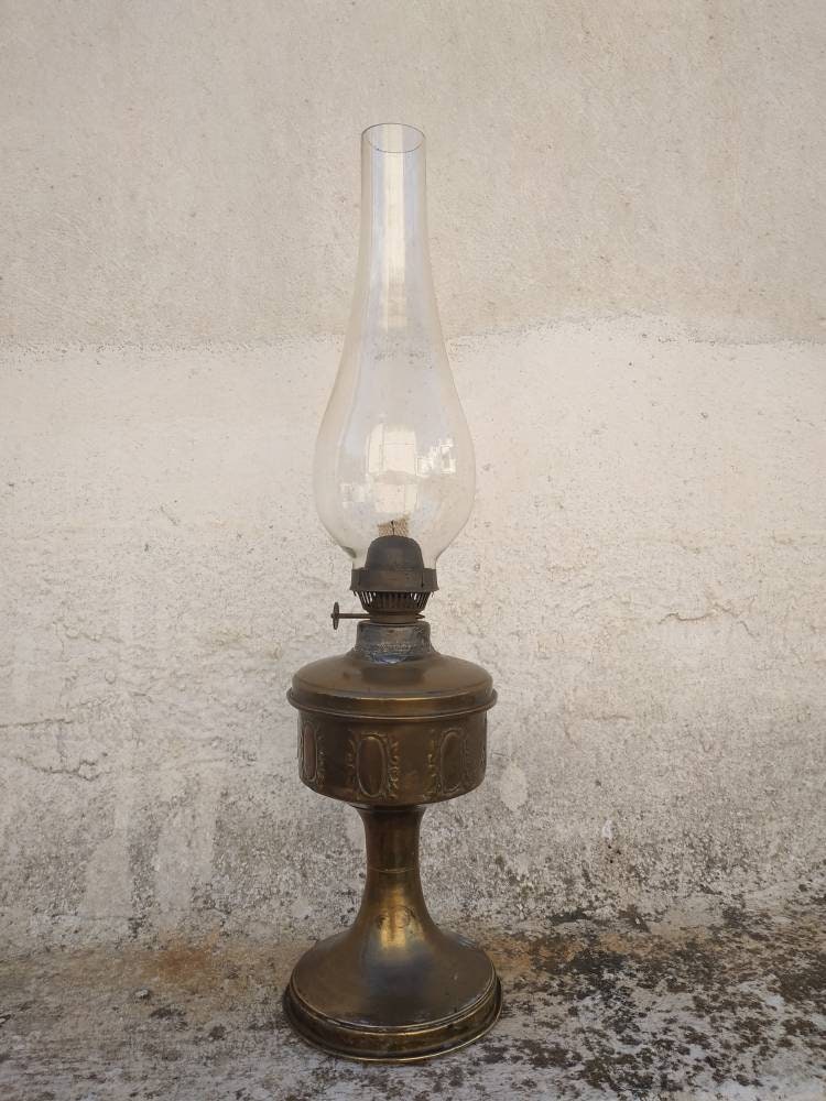 Antique Copper Oil Lamp Greek Oil Lamp Pitsos Greek Company | Etsy