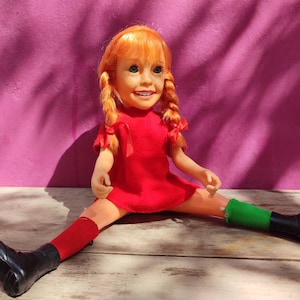 Pippi Longstocking Doll Collectible Rubber Doll Children's Book ...