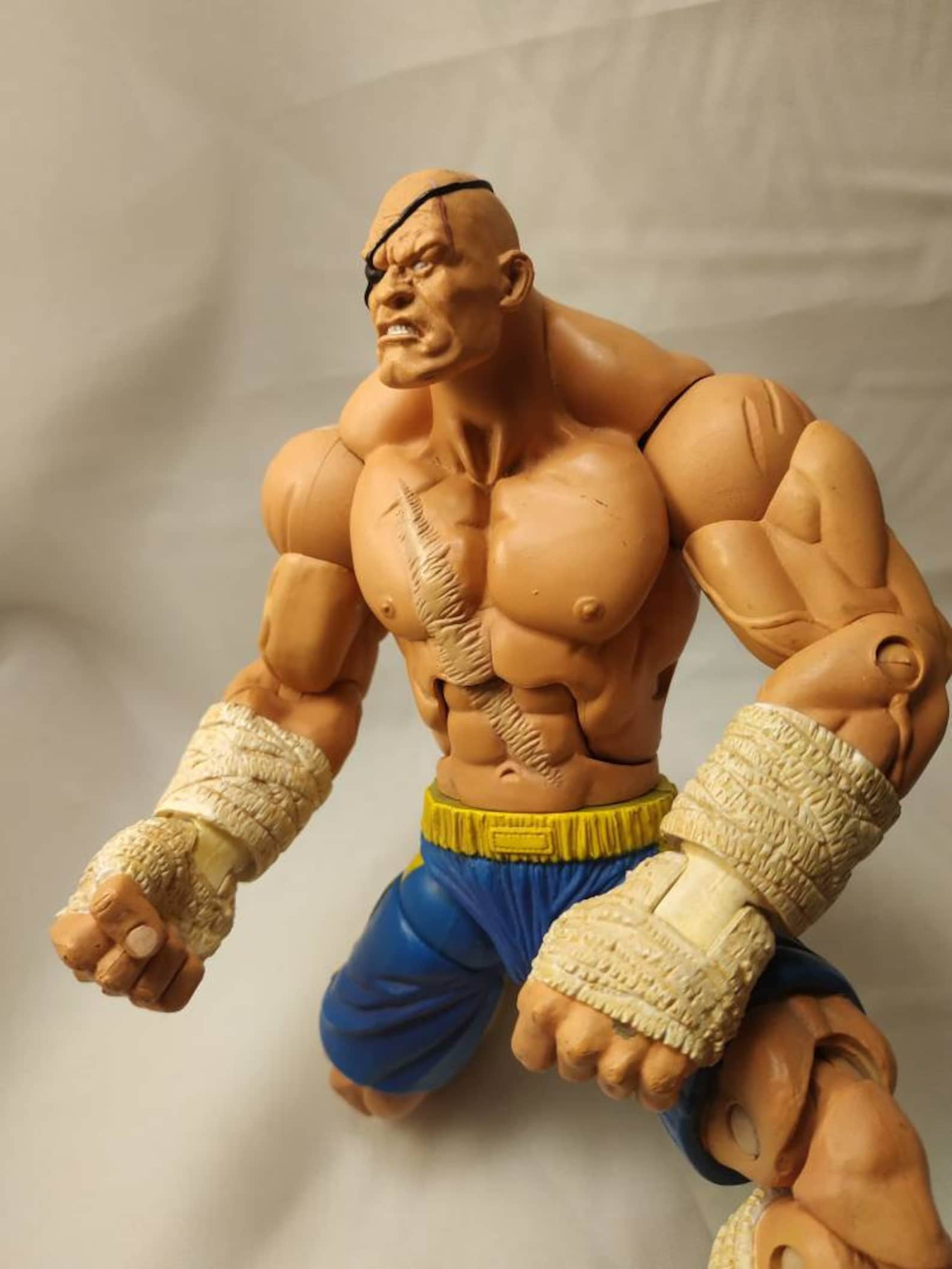 Sagat SOTA Toys Capcom Street Fighter Round 1 Nintendo Game - Etsy