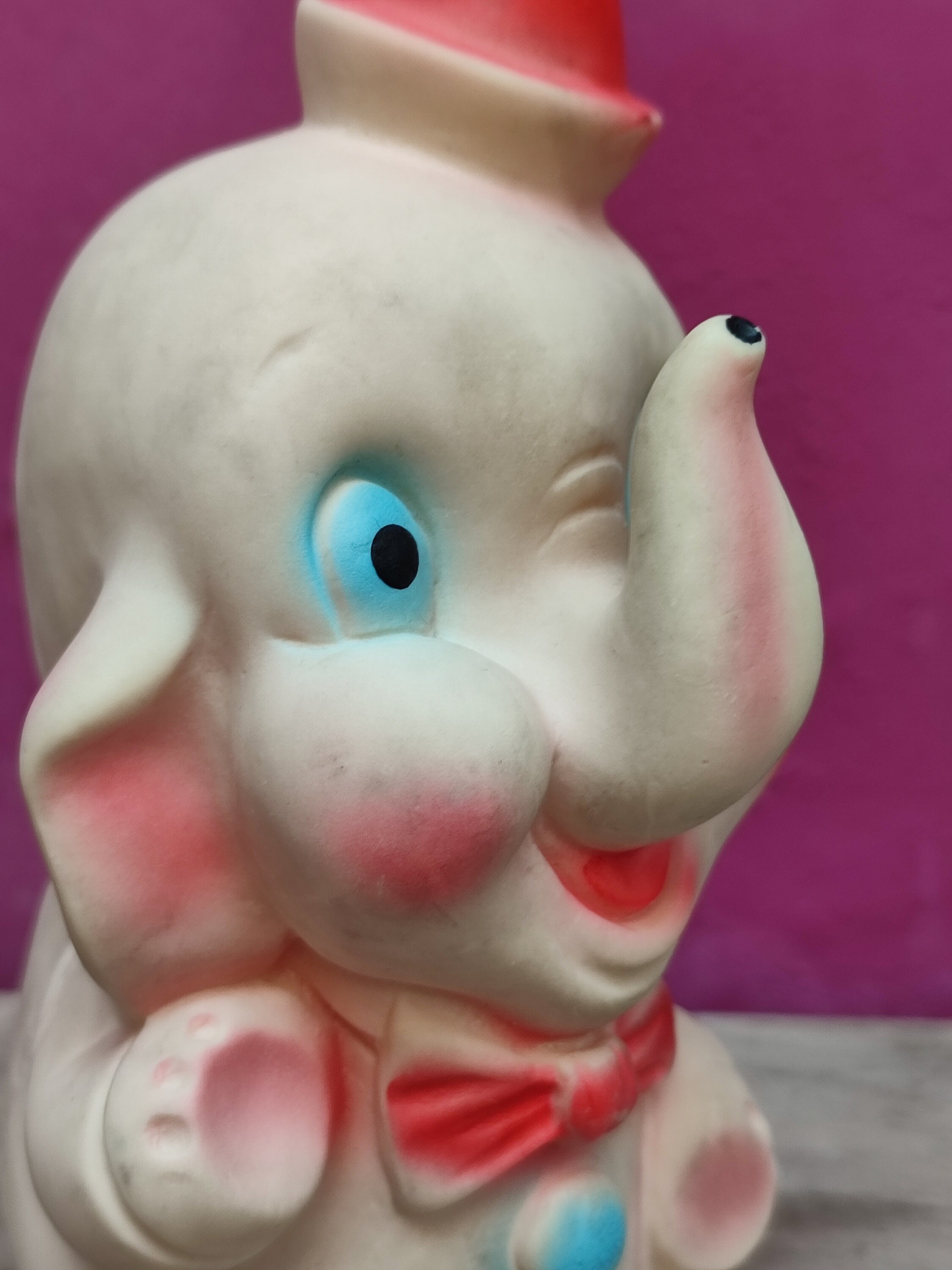 Vintage Circus Elephant 70s Rubber Whistle Elephant Toy Clown - Etsy