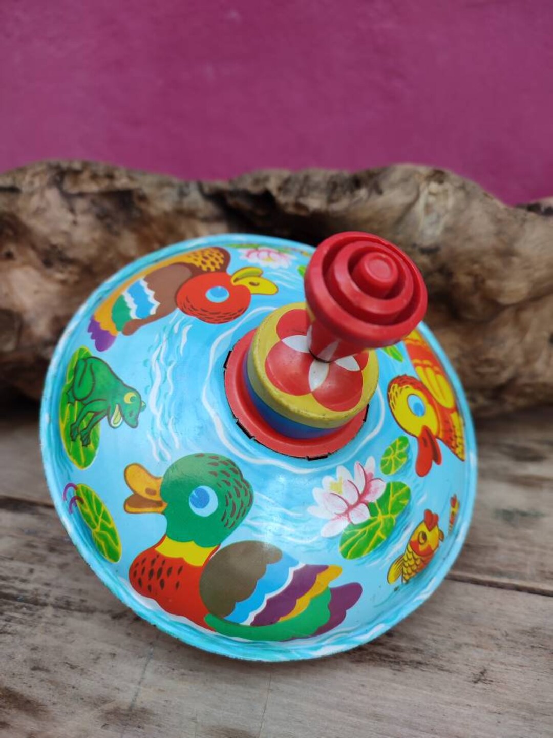 Old Metallic Spinning Top Vintage Fashion Toys Colourful Spinning Top ...