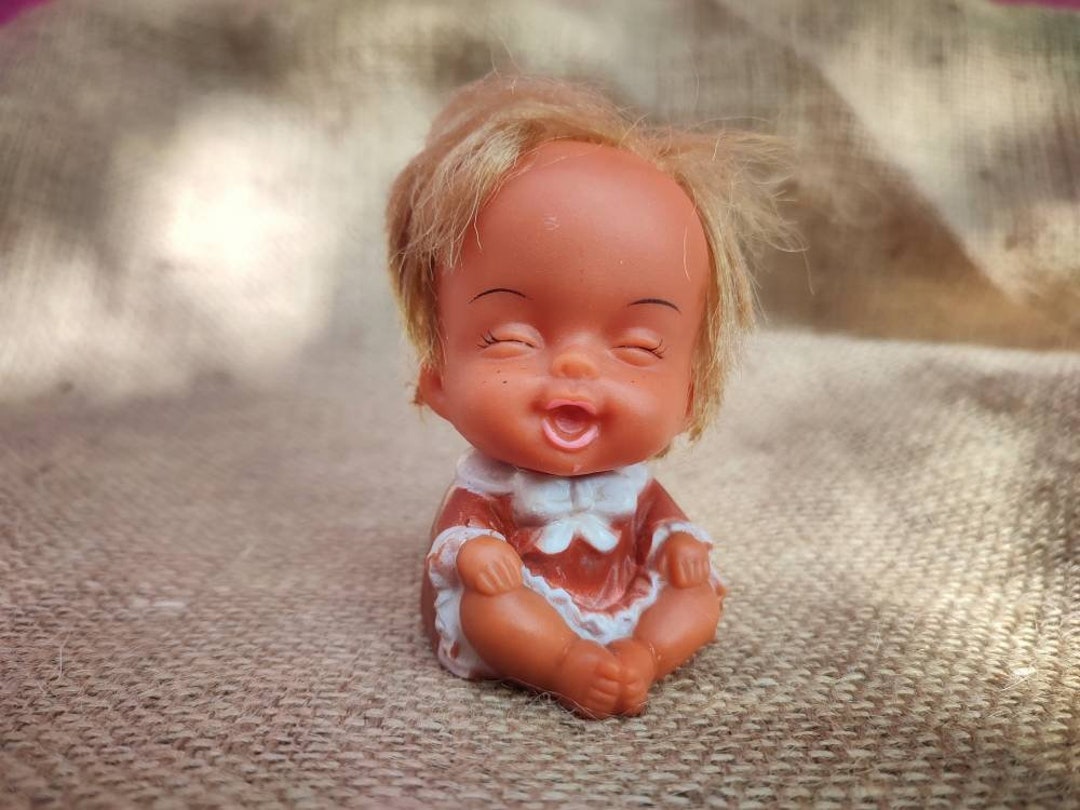 Vintage Moody Cutie Doll Smiling Happy Emotion Doll Rubber Vtg Doll ...
