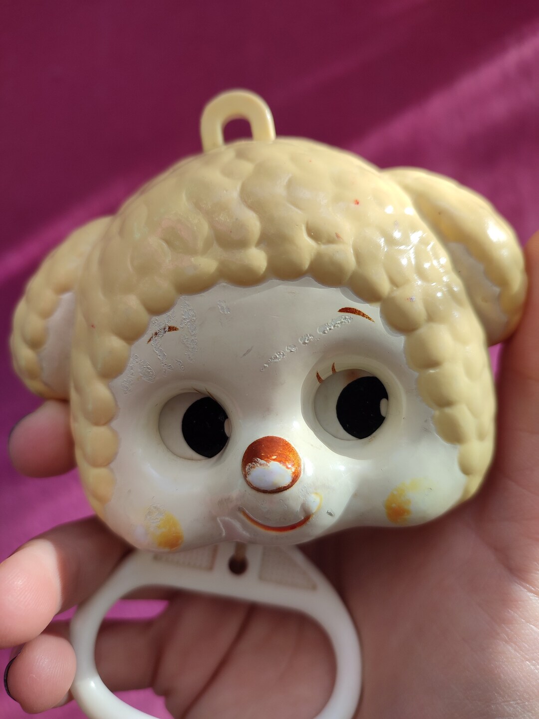 Vintage 70s Sankyo Made in Hong Kong Musical Toy Sheep Pram Toy Lamb ...