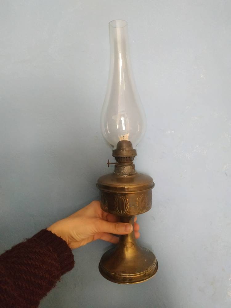 Antique Copper Oil Lamp Greek Oil Lamp Pitsos Greek Company | Etsy