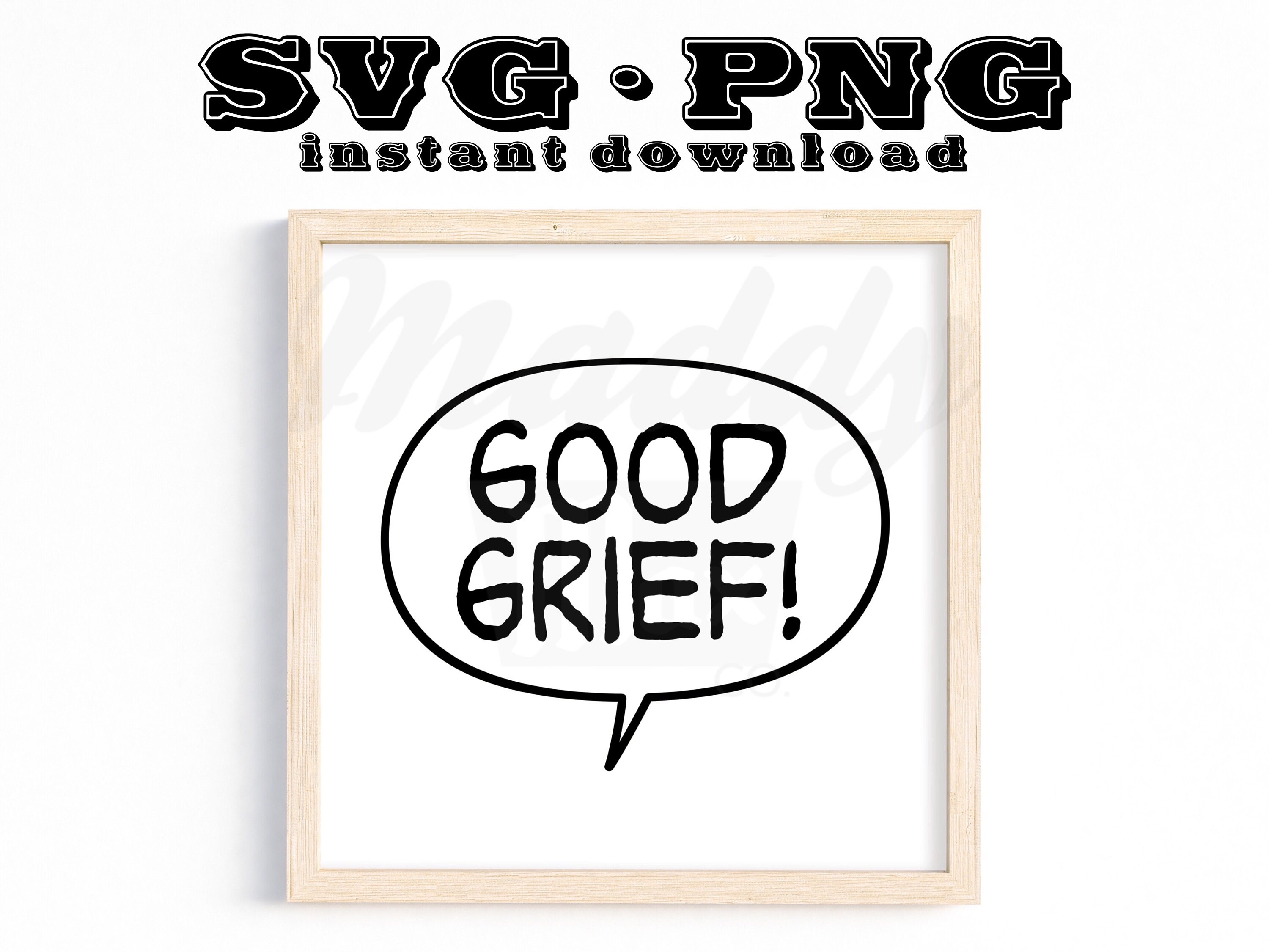 Good Grief Charlie SVG PNG Digital Files Cutting Files Peanut Gang ...