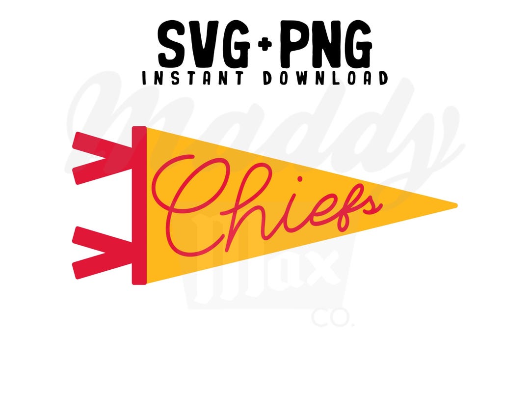 Chiefs Pennant Flag SVG | PNG | Digital | Football | NFL | Kansas City ...