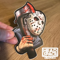 Funny Friday the 13th Jason Sticker: Water-resistant Vinyl - Etsy