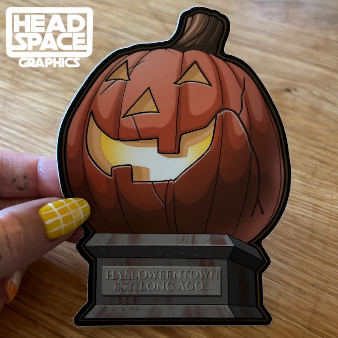 Halloweentown Movie Inspired Giant Pumpkin Halloween Vinyl Sticker - Etsy