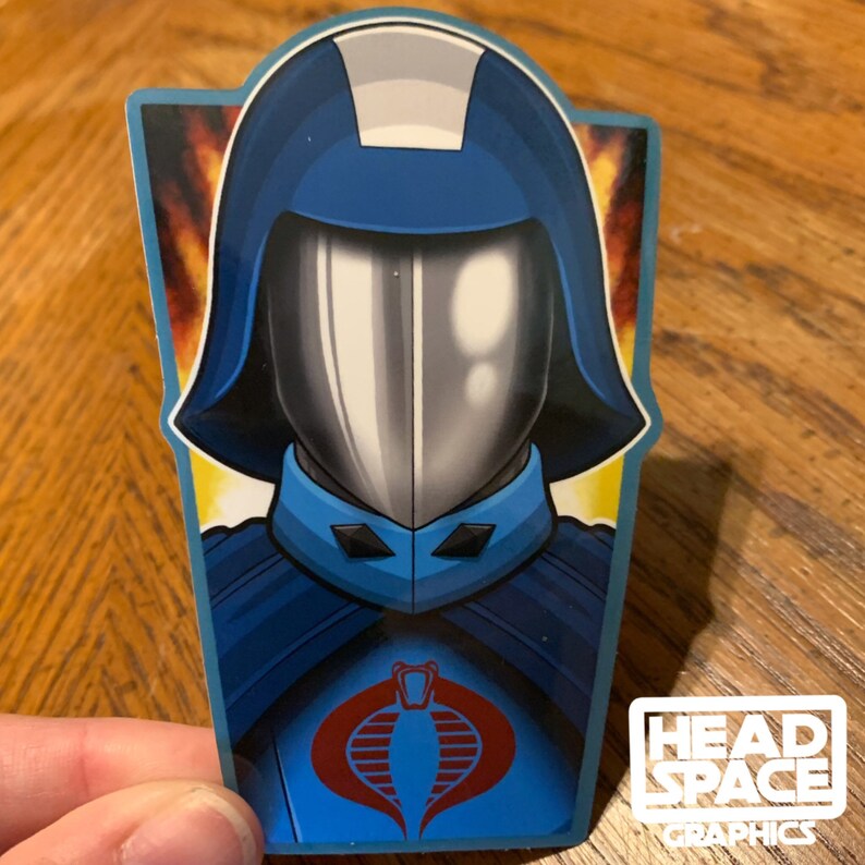 G.I. Joe Cobra Commander Vinyl Sticker | Etsy