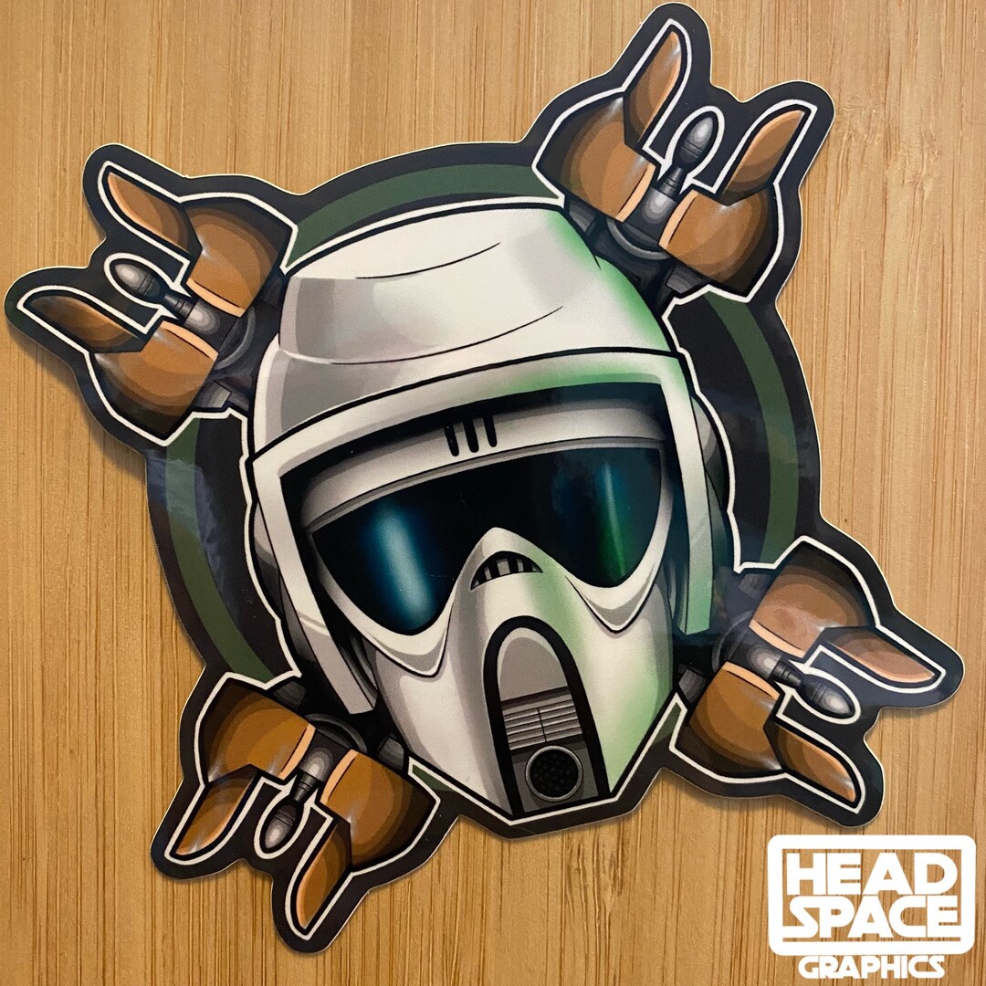 Star Wars Scout Trooper Vinyl Sticker - Etsy
