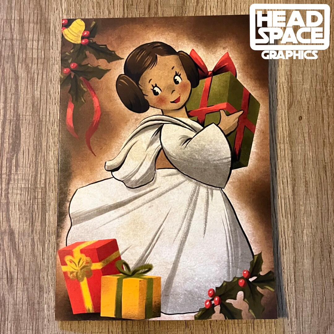 Star Wars Princess Leia Christmas Gift Card - Etsy