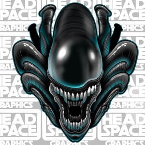 Alien Xenomorph Vinyl Sticker - Etsy