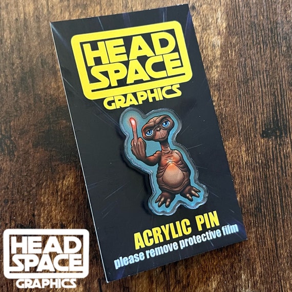ET the Extra Terrestrial Middle Finger Acrylic Pin - Etsy