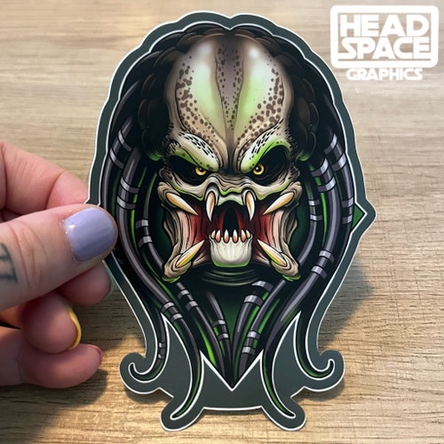 Predator Helmet Vinyl Decal - Etsy