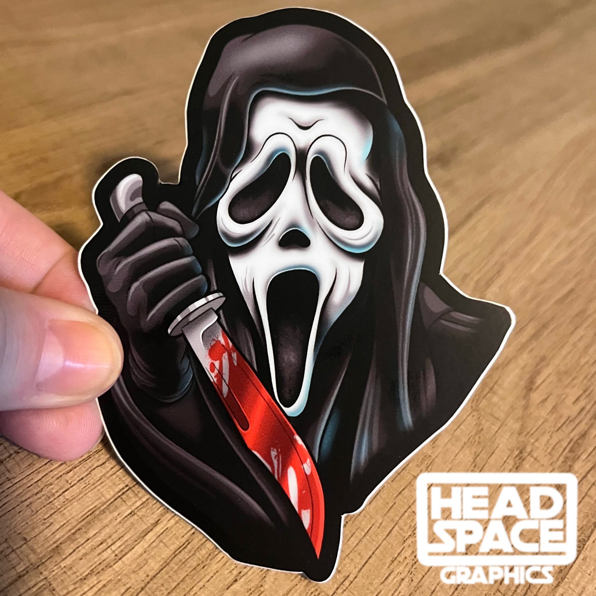 Scream Ghostface Horror Movie Vinyl Sticker - Etsy Hong Kong