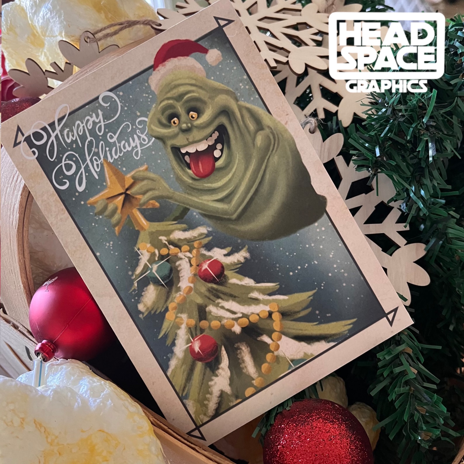 Ghostbusters Slimer and Stay Puft Marshmallow Man Inspired Vintage ...