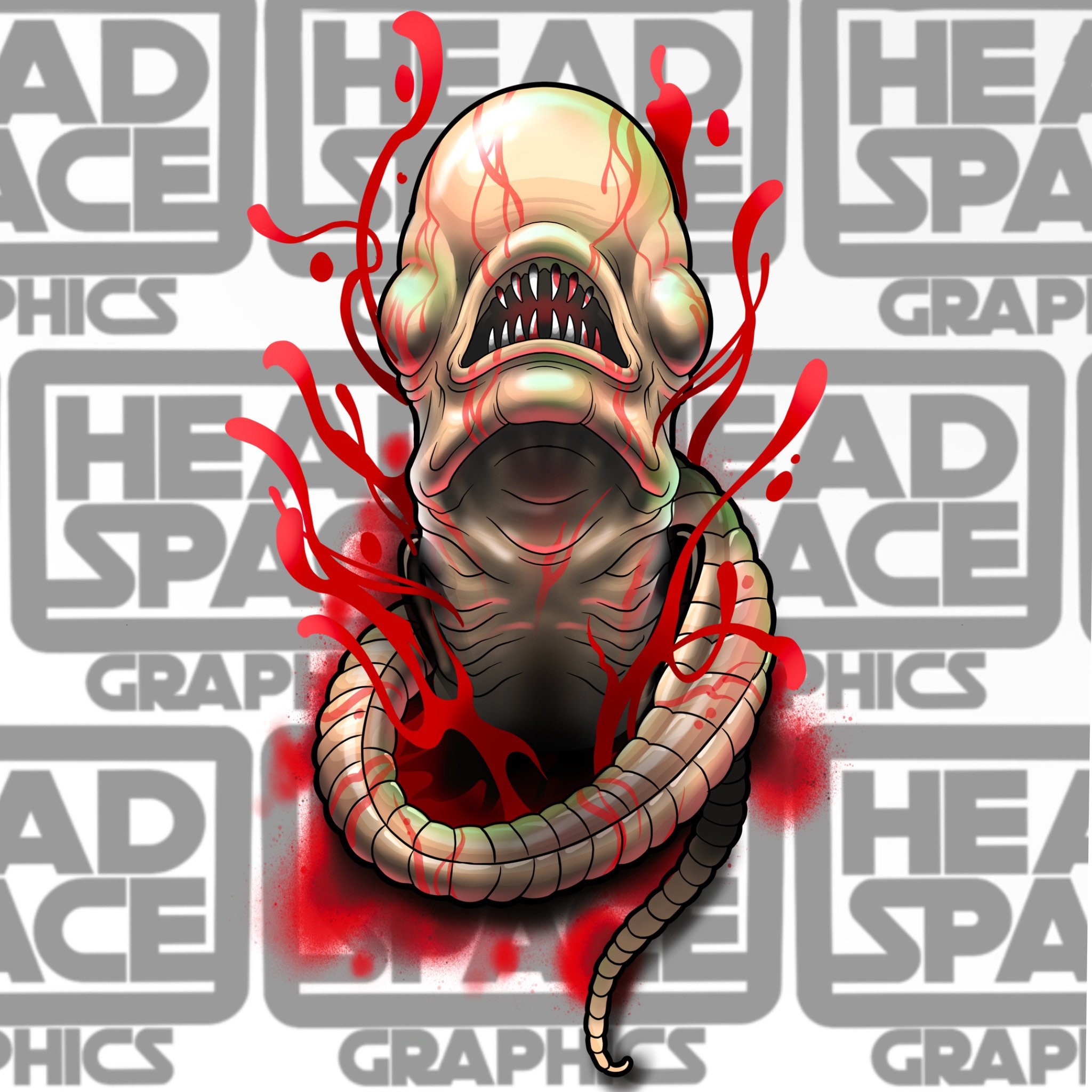 Alien Xenomorph Chestburster Vinyl Sticker | Etsy