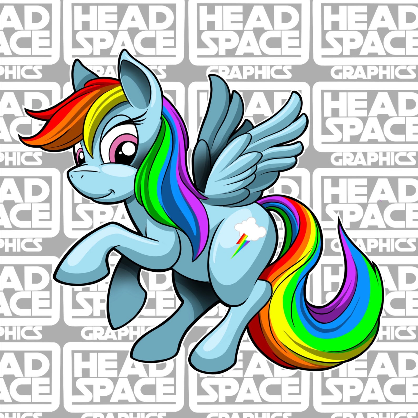 My Little Pony Rainbow Dash Sticker - Etsy