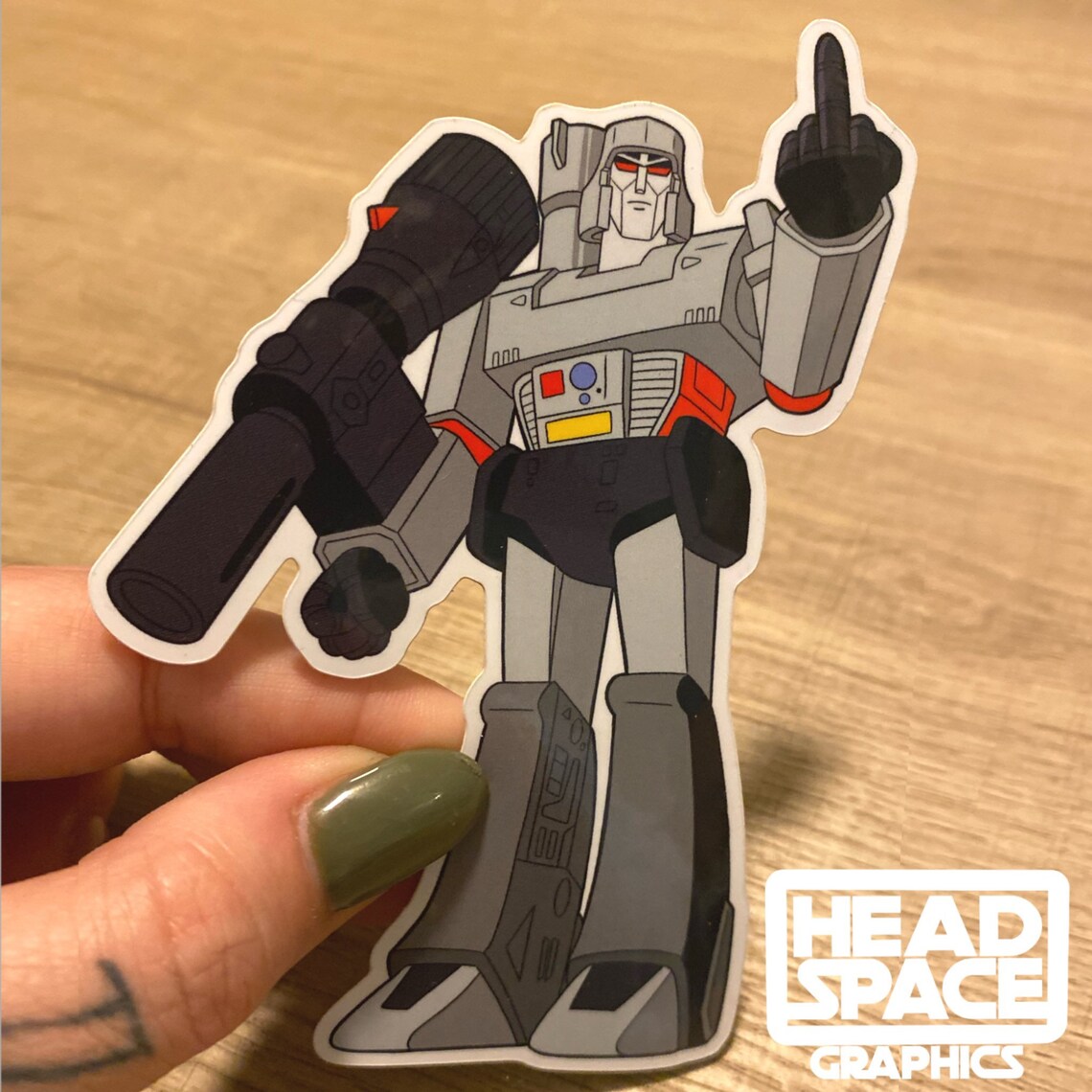 Transformers Megatron Middle Finger Vinyl Decal - Etsy