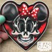 Minnie Mouse Inspired Skull Sticker - Etsy