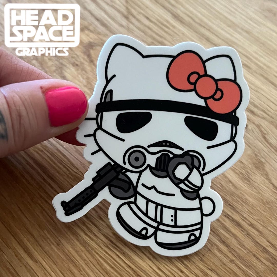Hello Stormtrooper Kitty Star Wars Movie Inspired Vinyl Decal - Etsy