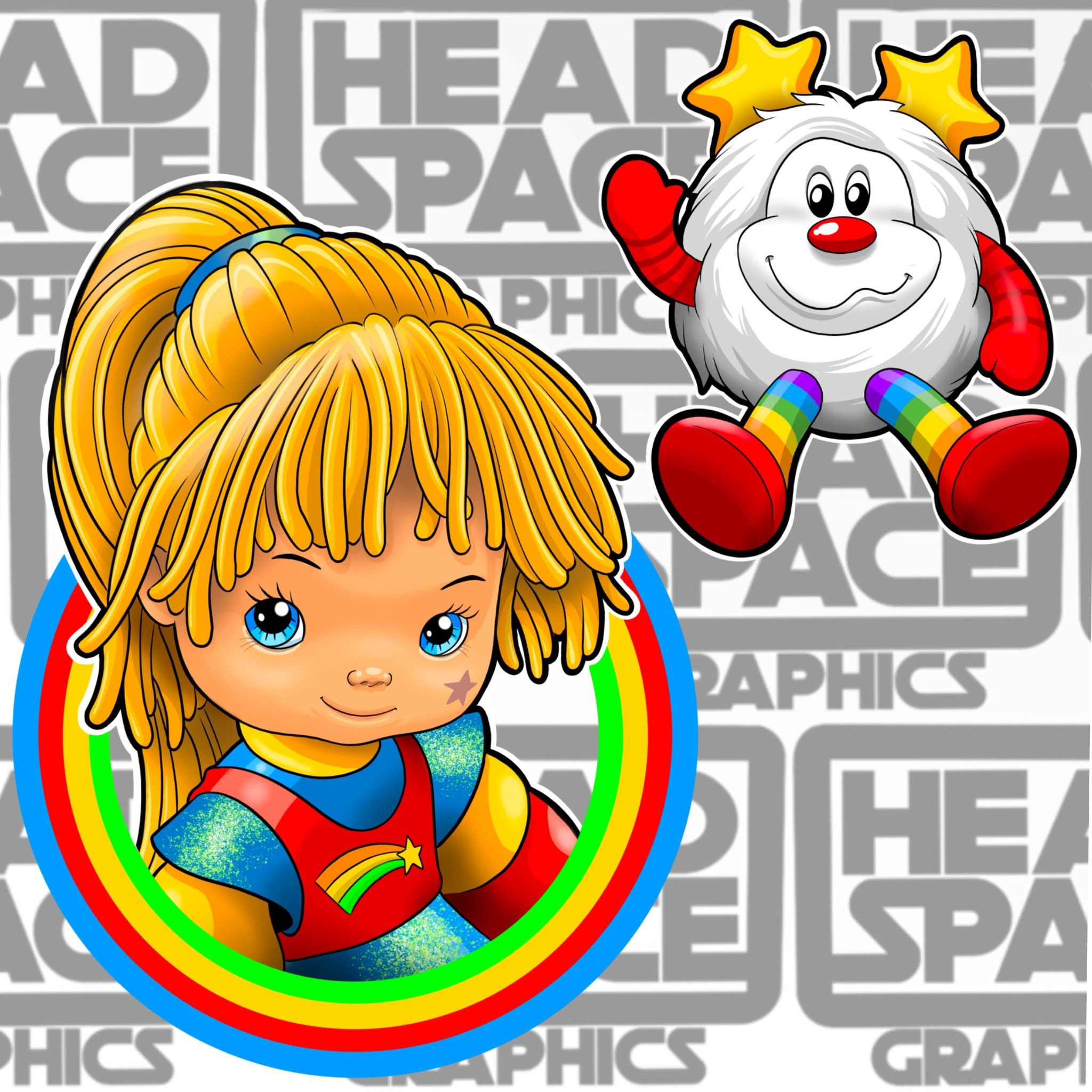 Rainbow Brite and Sprite Vinyle Sticker Pack | Etsy