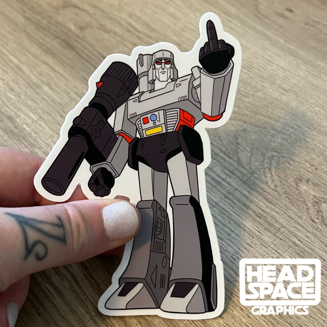 Transformers Megatron Middle Finger Vinyl Decal - Etsy