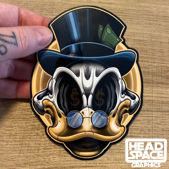 Scrooge Mcduck Skull Vinyl Decal - Etsy